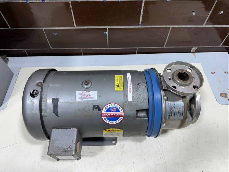 Goulds Pump Model SST 4ST51135 Centrifugal Pump w/Baldor 10HP Motor 208 ...