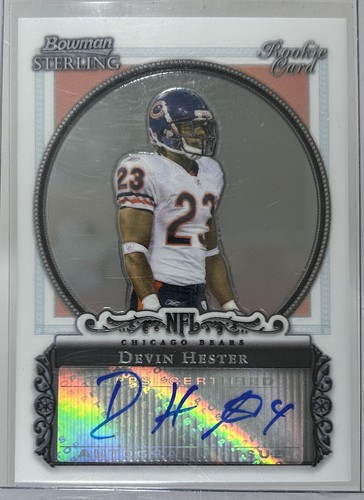 2006 Bowman Sterling #BS-DHE Devin Hester RC Rookie Auto Chicago Bears ...