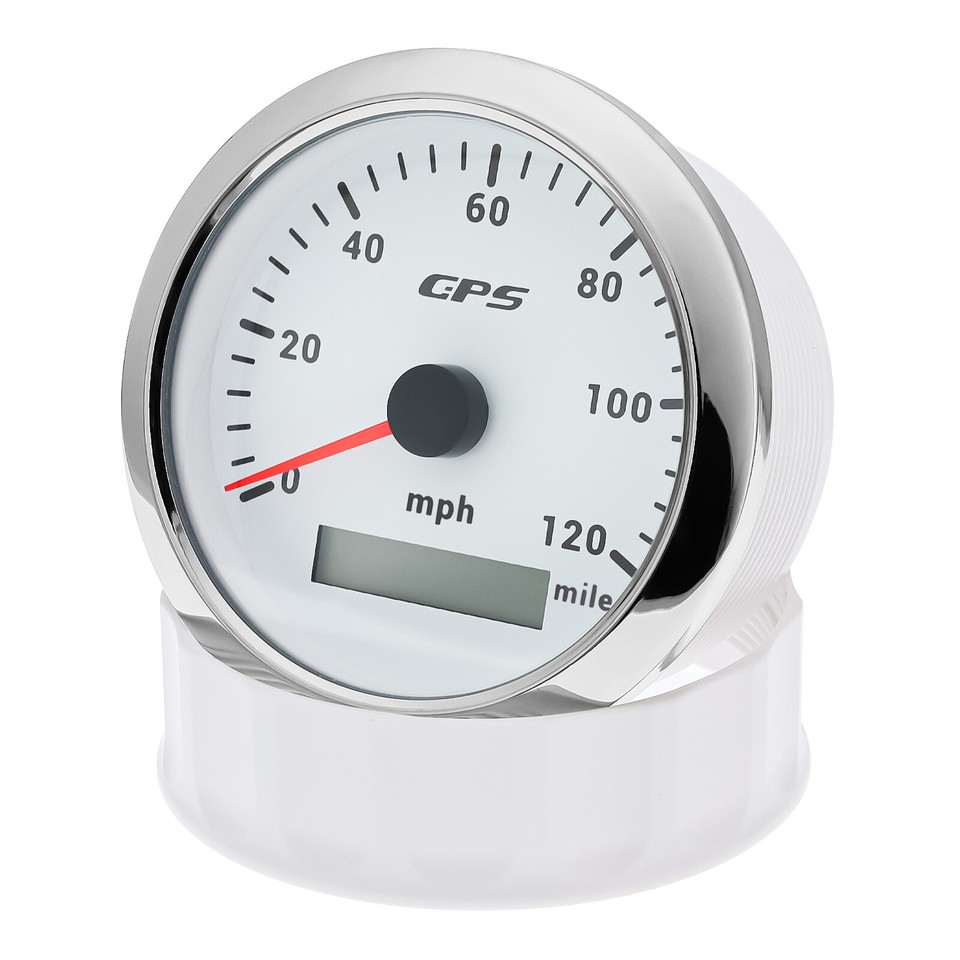 85mm GPS Speedometer 120 MPH Odometer Gauge Waterproof For Car Marine ...