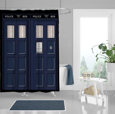 High Imitation Door Series Printed Home Shower Curtain Tarp Bathroom ...