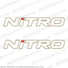 Fits Tracker Marine Nitro Boat Decals - White w/Gold outline 30" Long ...