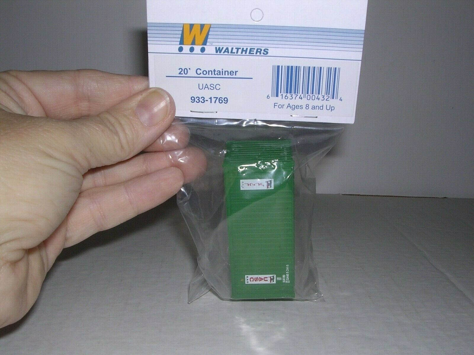 WALTHERS #1769 USAC 20' Ribbed Side Container #291472 Green H.O. 1/87 ...