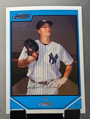 2007 Bowman Chrome #BC171 Phil Coke RC YANKEES Prospects baseball card⚾ ...