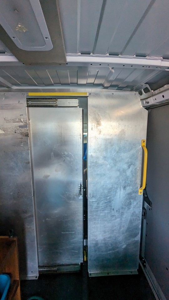 bulkhead sliding door partition from Amazon promaster delivery vehicle ...