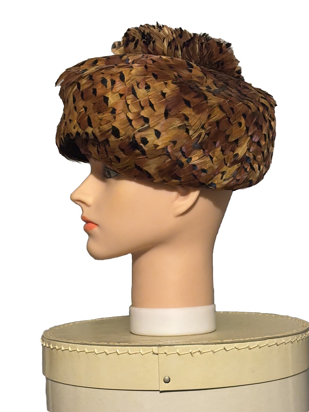 VINTAGE PEACOCK FEATHER HAT UNIONMADE STUNNING PHEASANT WOMEN'S HAT | eBay