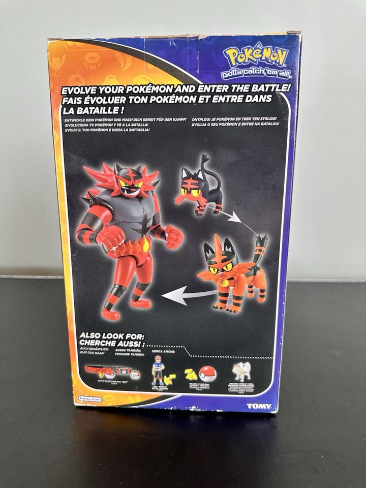 NEW Pokemon Incineroar Evolution Set Gamestop Exclusive Action Figure ...