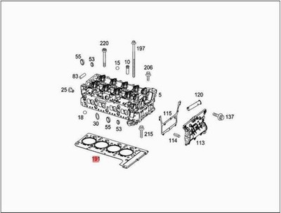 Genuine MERCEDES Cylinder head gasket 6510160220 | eBay