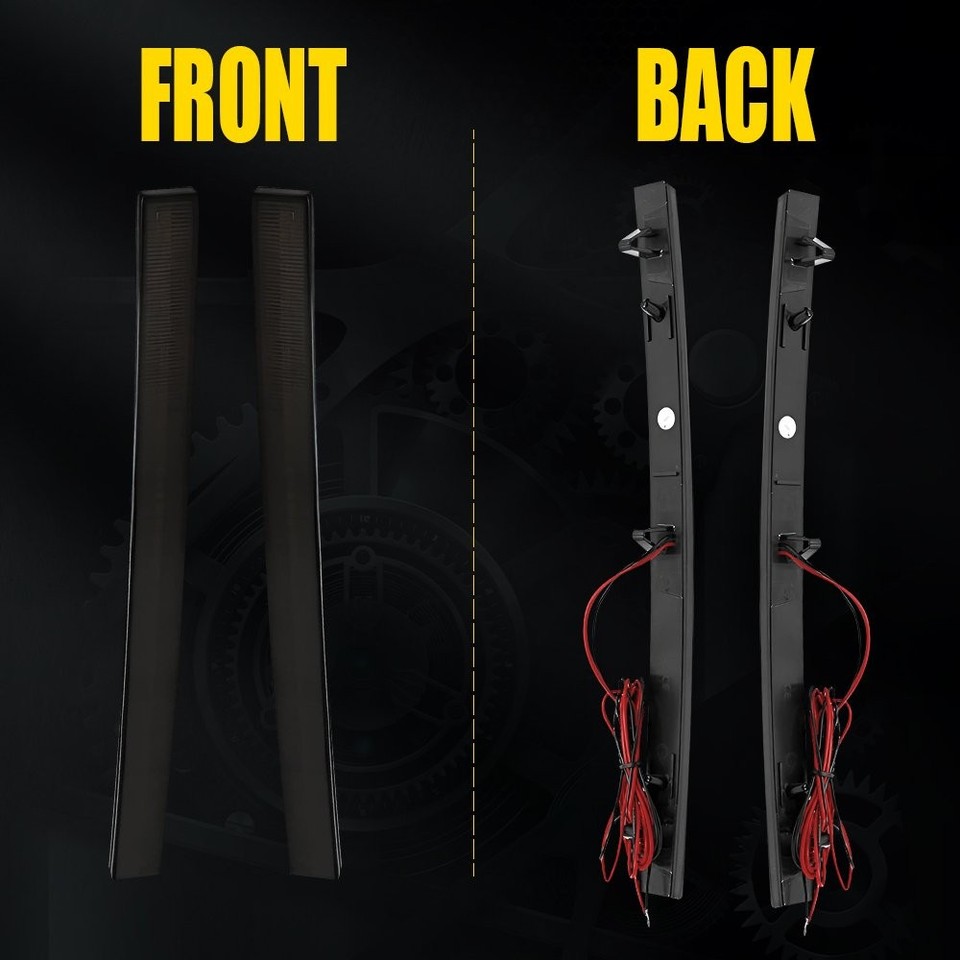 2x Smoke LED Bumper Reflector Tail Light Lamp For Chevrolet C7 Corvette ...