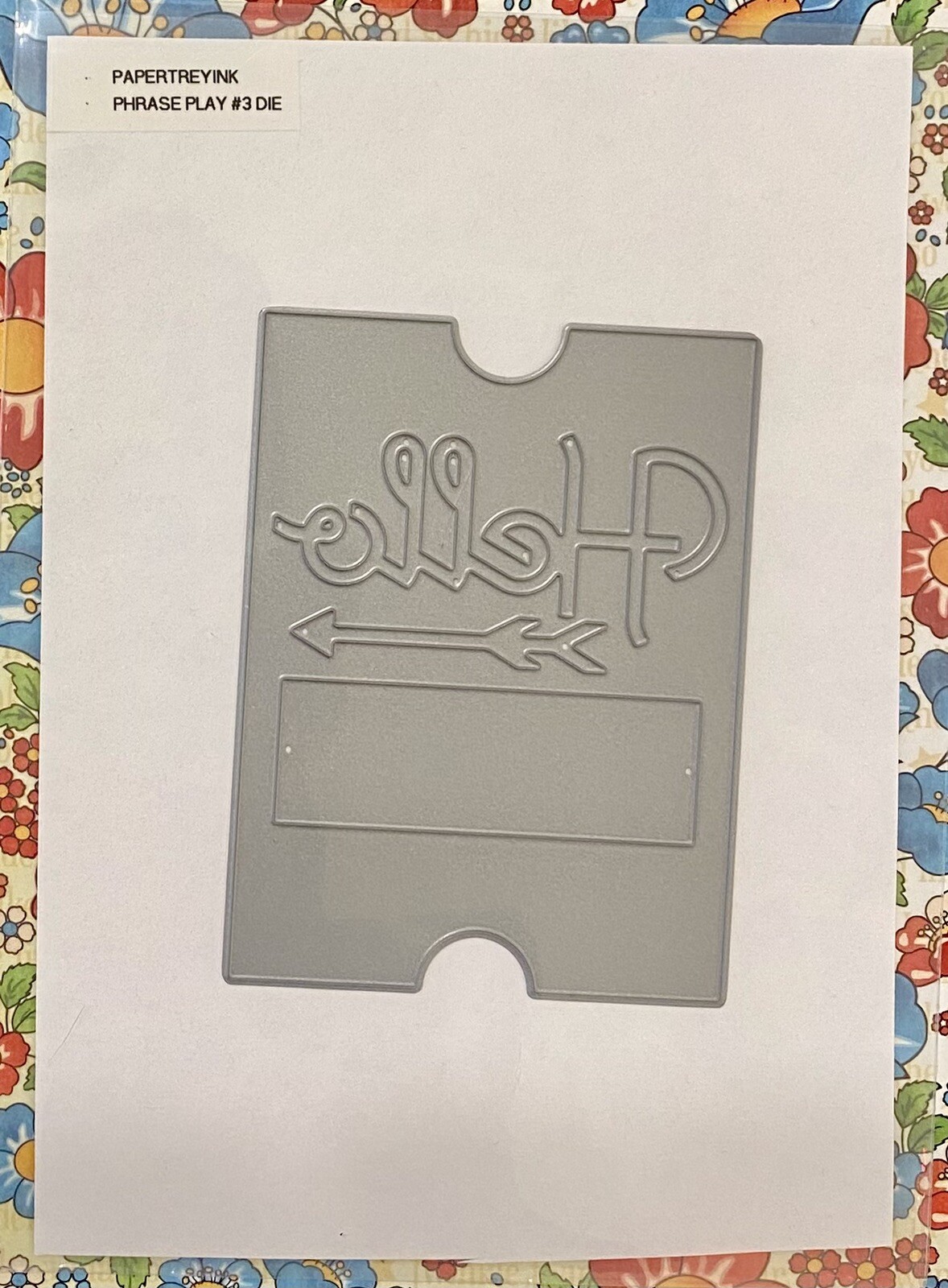 NEW! PHRASE PLAY #3 DIE Papertrey Ink Dies hello tag arrow ticket ...