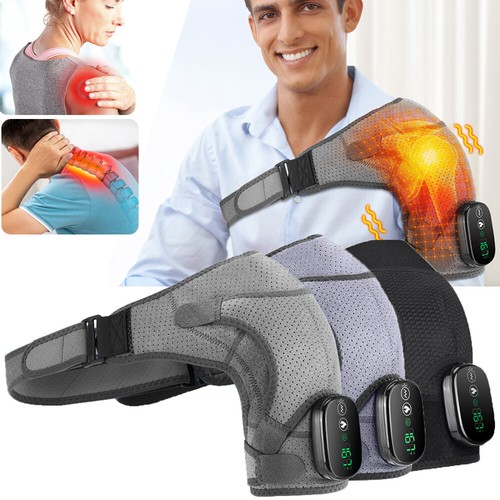 Electric Heated Vibration Shoulder Massager Brace Rotator Cuff Joint ...