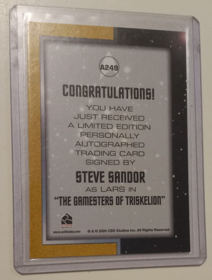 Star Trek TOS Autograph Card Steve Sandor as Lars | eBay