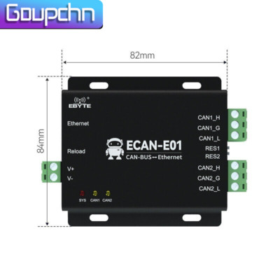 CAN 2.0 To Ethernet Converter Relay 2 Way CAN BUS RJ45 Transparent ...