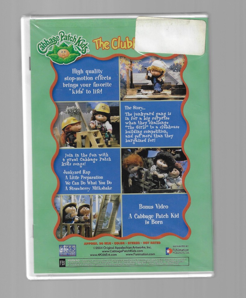 Cabbage Patch Kids - Vol. 3: The Clubhouse (DVD) NEW / SEALED ...