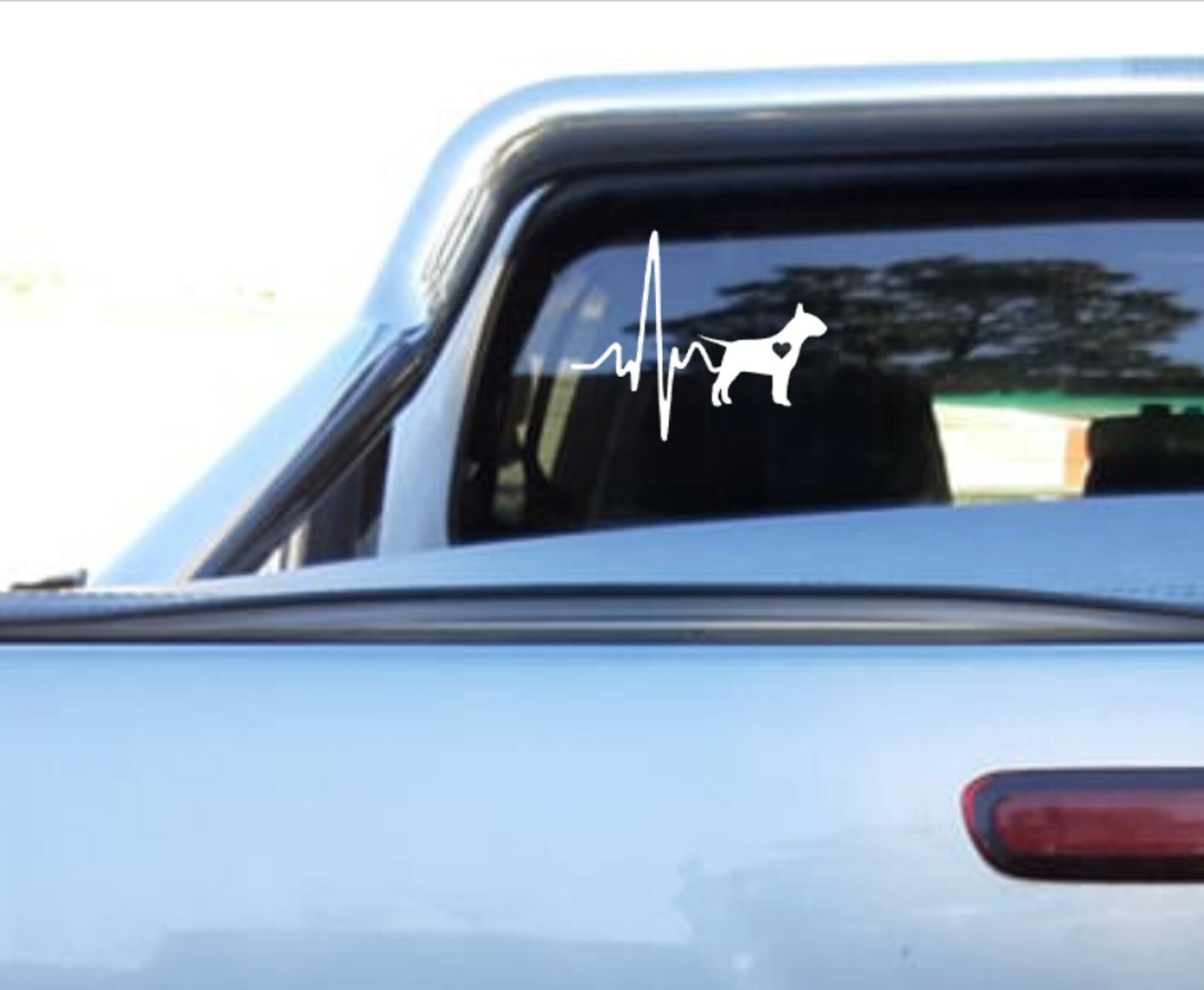 Bull Terrier Dog Lifeline heartbeat Car Decal Sticker Laptop Window ...
