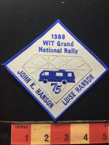 Vtg 1988 WIT Patch Grand National Rally Winnebago International ...