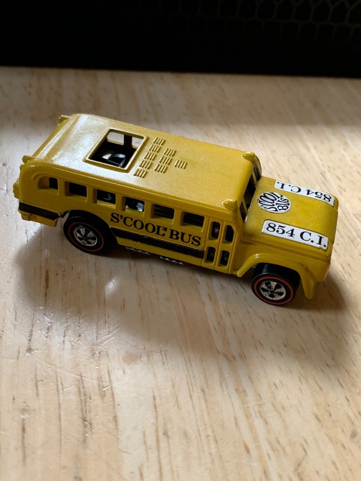 RARE 1971 Mattel Hot Wheels Redline S'Cool Bus In Fresh Blister Pull ...