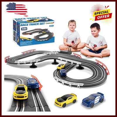 Slot Car Race Track Set Electric Powered Race Track Dual Racing Car ...
