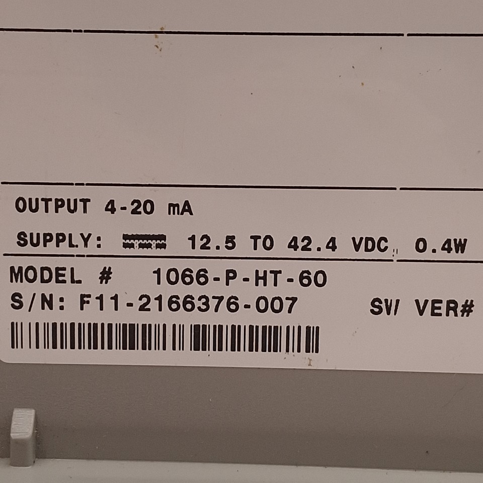 Rosemount 1066-P-HT-60 Single Channel Transmitter, 4-20mA Output, 12.5 ...