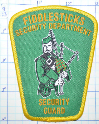 FIDDLESTICKS COUNTRY CLUB SECURITY GUARD FT MYERS FLORIDA POLICE WOVEN PATCH | eBay
