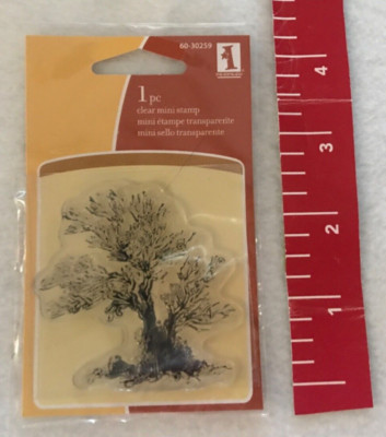 inkadinkado mini small clear halloween stamp set spooky tree | eBay