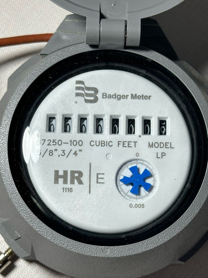 Badger Meter CUBIC FEET WATER METER MODEL LP NR 1116 67250-100 New | eBay