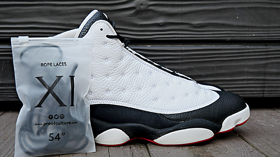 Air Jordan 13 AJ13 Replacement Shoe Laces 63" Rope Round Black He Got ...