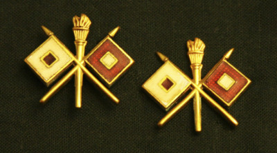 US ARMY SIGNAL CORPS OFFICER COLLAR BRANCH INSIGNIA; REGULATION PAIR | eBay