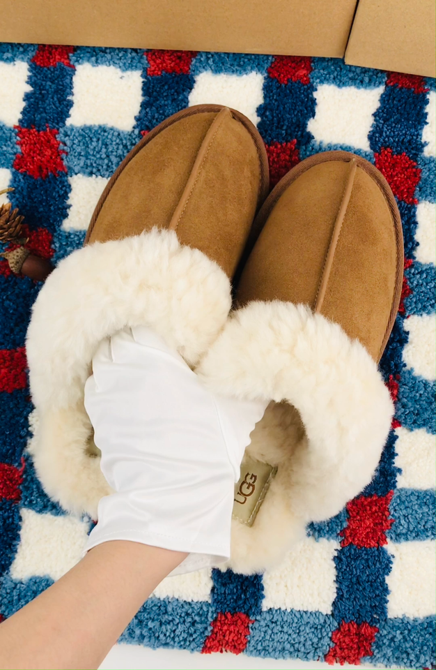 UGG Women's Scuffette II Suede Chestnut Slippers,Woolen Warm Slippers ...