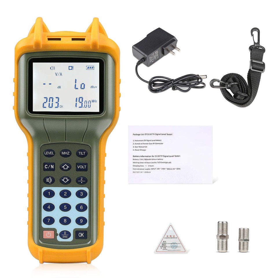 RY-S110 CATV Cable TV Handle Signal Level Meter DB Best Tester 47 ...