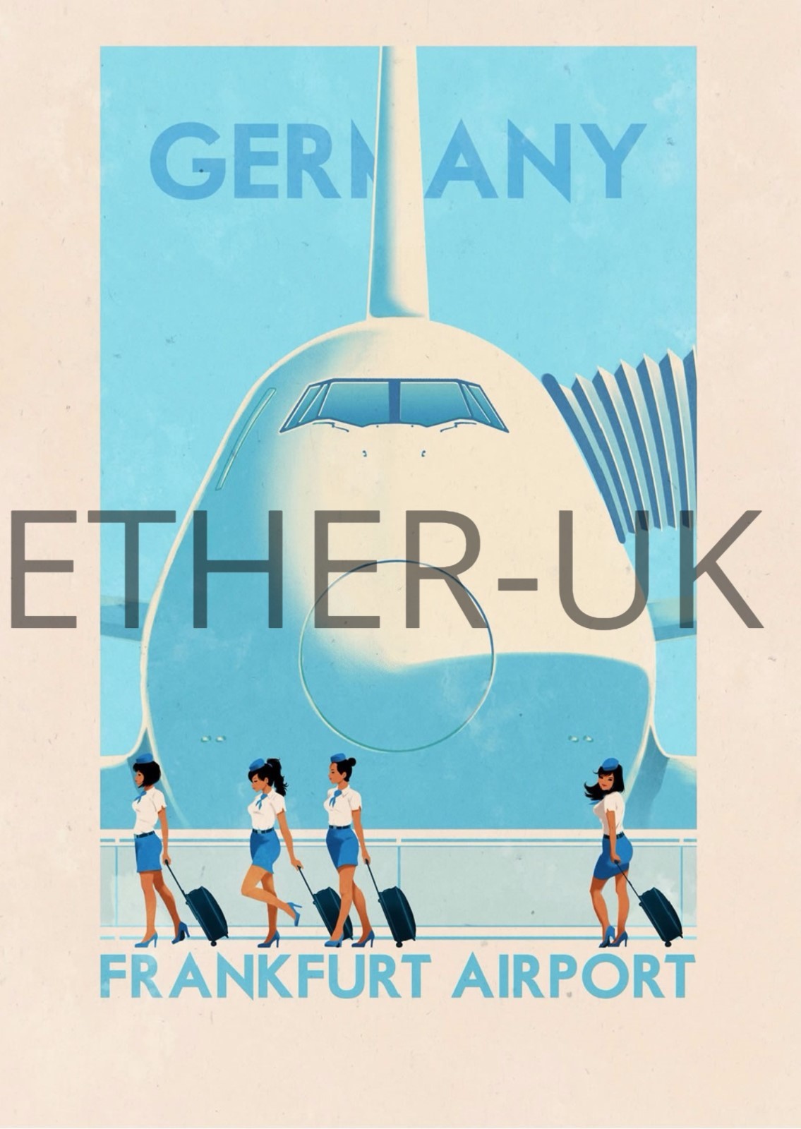 Retro Vintage Aviation Posters in A4 Size - KLM, British Airways, PAN ...