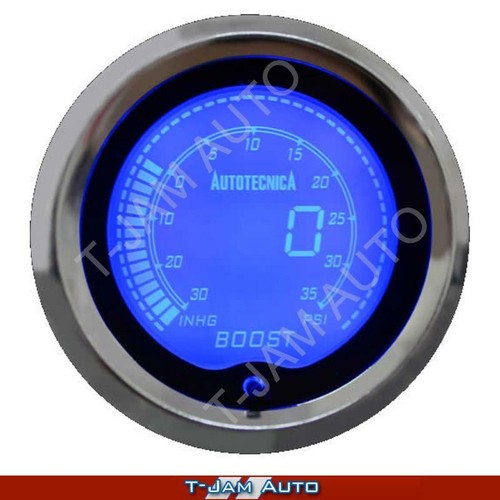 Autotecnica Turbo Boost Vac 52mm Gauge LCD Electronic Digital Multi ...