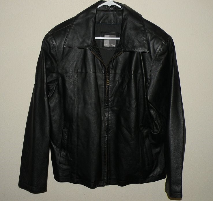 Vintage Henry Morell Men’s 50 Medium Lined Leather Jacket Black Zipper ...