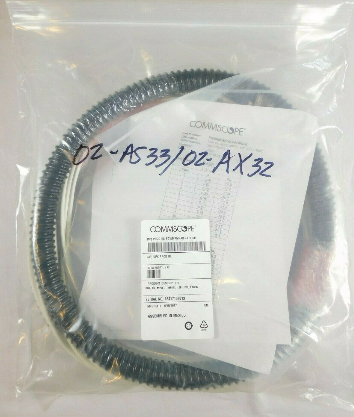 InstaPATCH FGWMPMPAD 360 SM MPO F to MPO F, Trunk Cable 12-Fiber - 36 ...