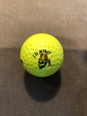 LOGO GOLF BALL-NCAA....IDAHO VANDALS...1973-1982 LOGO..VINTAGE..YELLOW ...