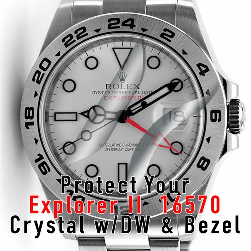 For-Rolex Explorer 16570 Crystal, Bezel, Full Clasp, Sides HD Protector ...