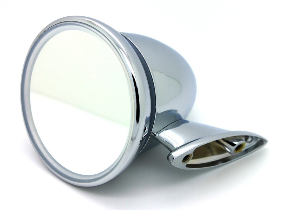 New Talbot Style Classic Chrome Bullet Side View Mirror / Fender or ...