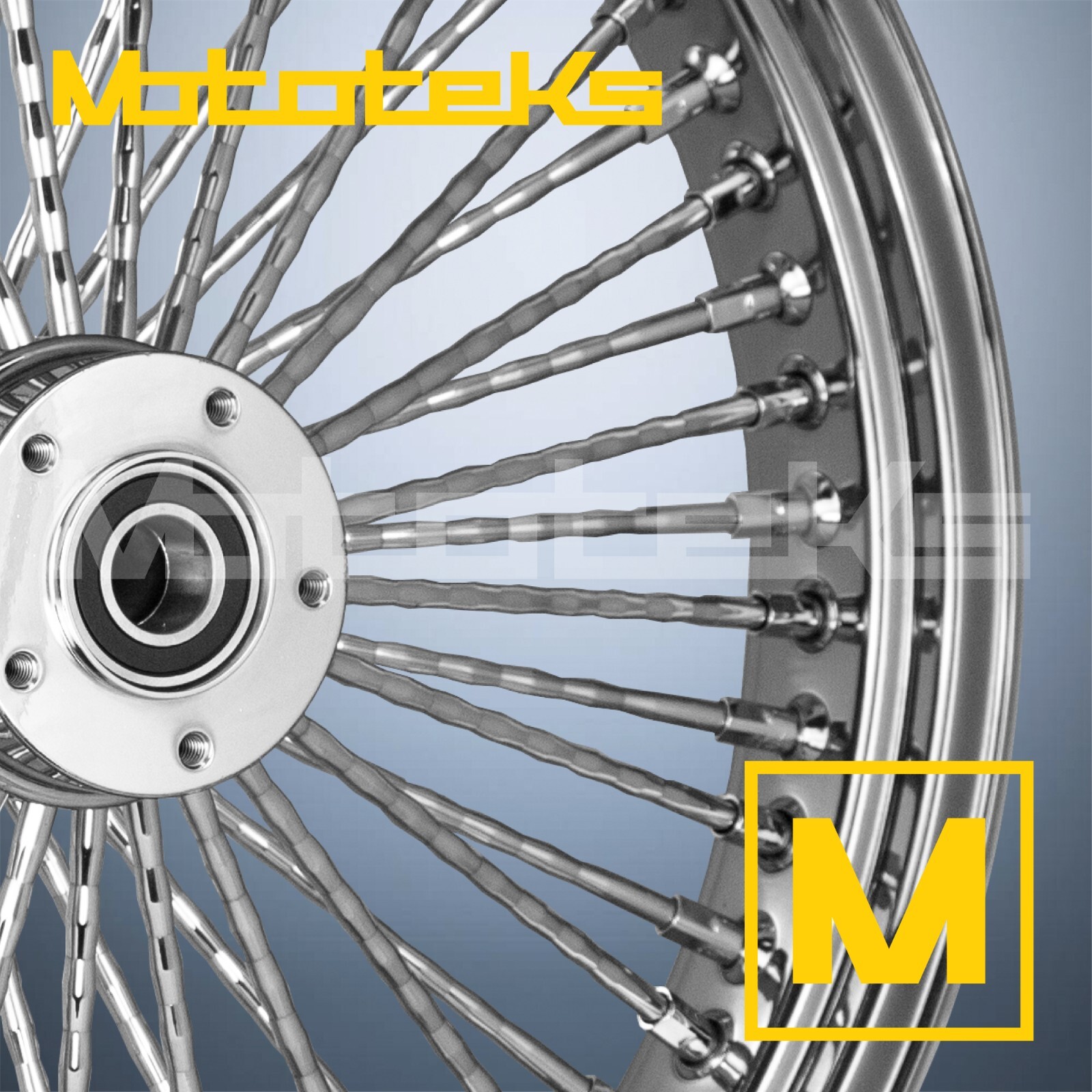 26X3.5 FAT DIAMOND SPOKE WHEEL 52 STAINLESS SPOKES FOR HARLEY TOURING ...