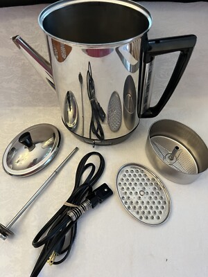 GE General Electric Chrome Coffee Percolator 10 Cup | eBay