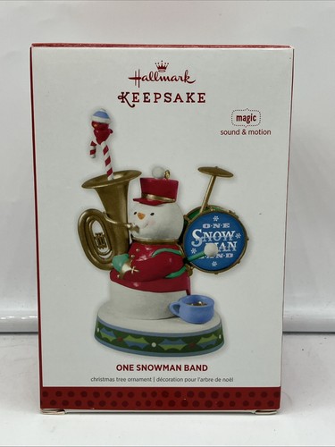 2013 Hallmark Keepsake Ornament One Snowman Band - Magic Sound Motion ...
