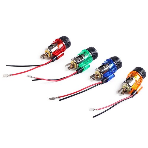 12V Modified Car Cigarette Lighter With Light (Red) 7685733972447 ...