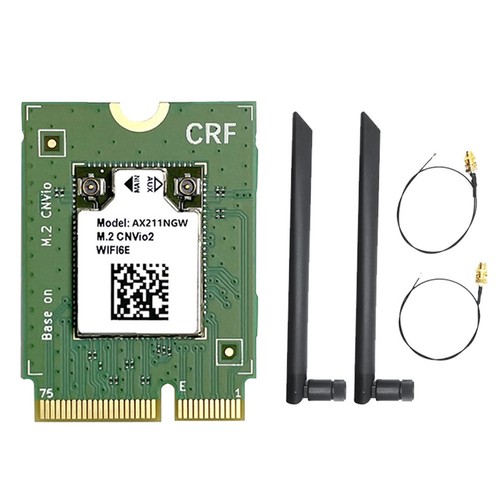 Carte WiFi 6E AX211NGW + Antenne 2x8dBi 2,4G&5G&6G M.2 CNVio Bluetooth ...