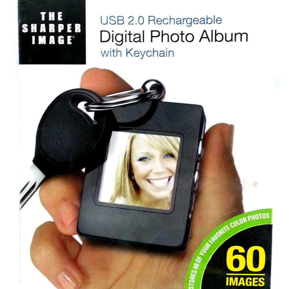 SHARPER IMAGE 60 DIGITAL PHOTO ALBUM WITH KEYCHAIN ORG. $34.95 BNWT | eBay
