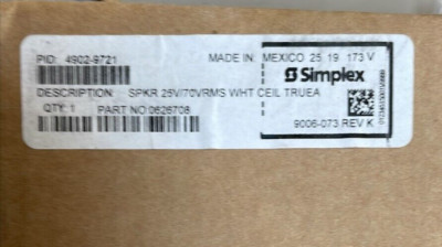 Simplex 4902-9721 Spkr 25V/70Vrms Wht Ceil Truea | eBay