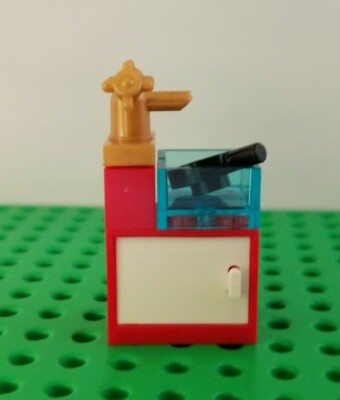 LEGO Furniture Red Kitchen SINK Dishes Minifigure Cupboard cubboard ...