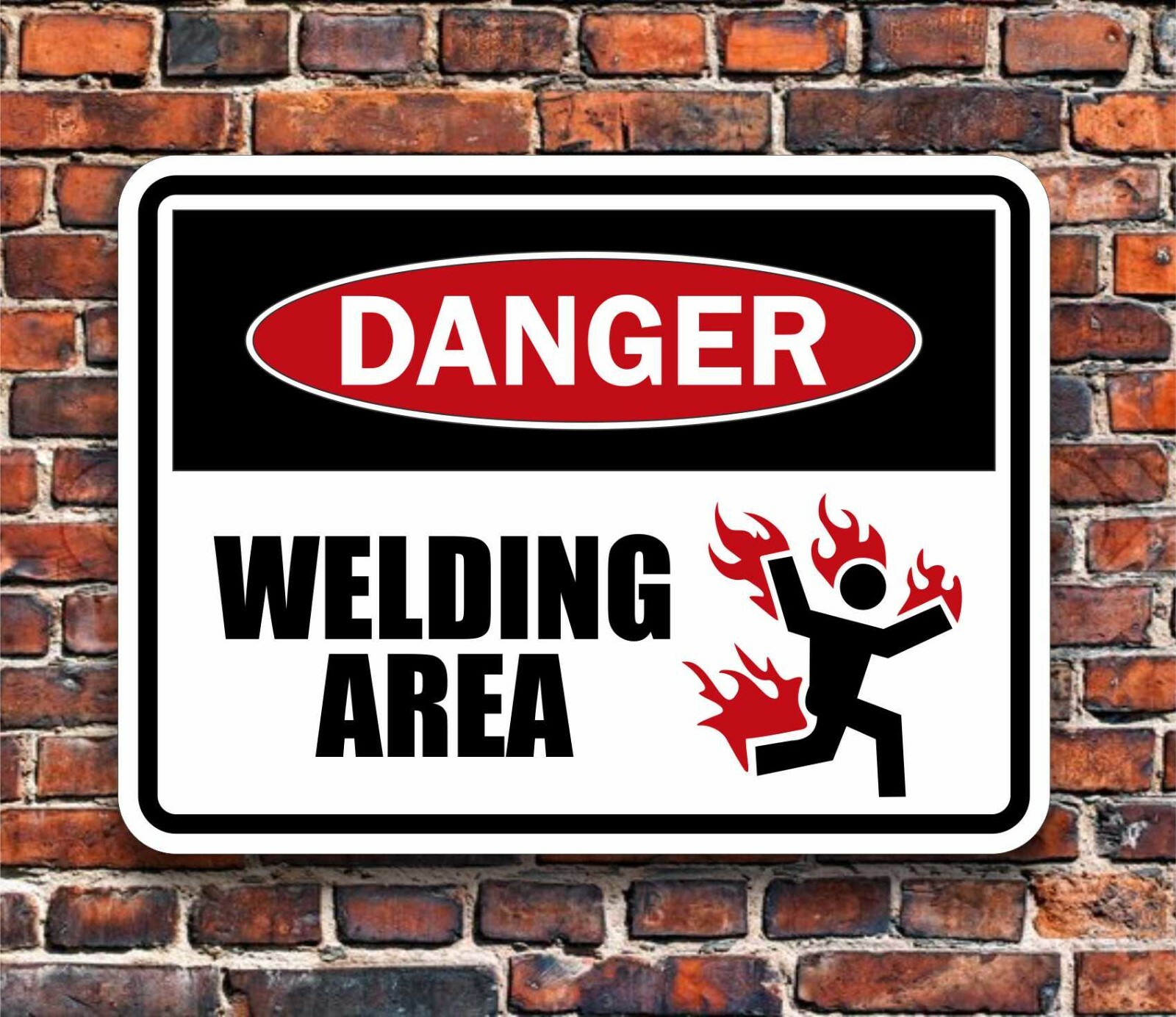 Welding Area Sign - Unique Danger Warning - Shop & Garage Decor ...