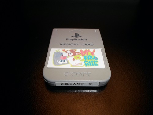 Official Playstation 1 Grey Memory Card Japan/US PS1 Sticker My ...