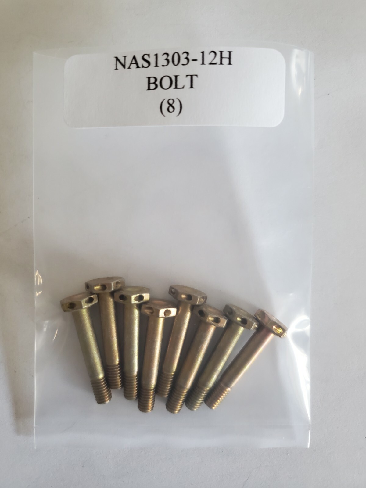 NAS1303-12H Hex Bolt 10-32 X 1-3/32 Drilled Head Plated Steel - Lot of ...