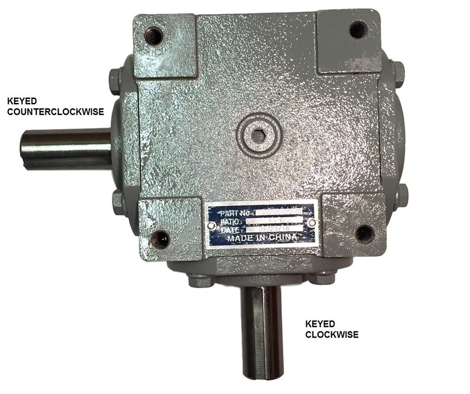 40 HP Right Angle Bevel Gearbox with 2 Keyed Shafts CW/CCW 1:1 | eBay