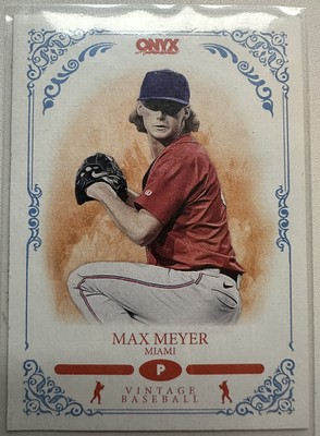 2022 Onyx Max Meyer Vintage Baseball Base #OV-MA Miami Marlins | eBay