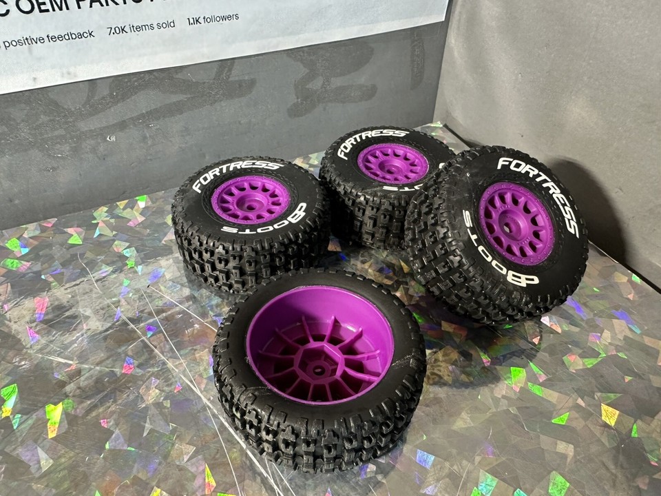 ARRMA ARA-1570 dBoots 'FORTRESS' Glued Tire Set, Purple (2 Pairs ...